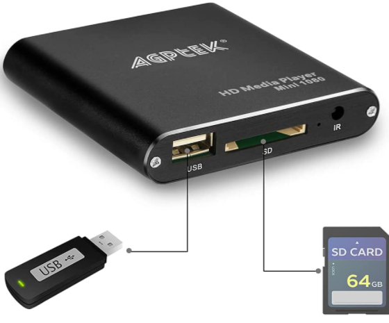Mini HD Media Player con autostart ed autorepeat - VLV